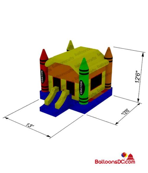 Inflatable Crayon Bounce House - BalloonsDC