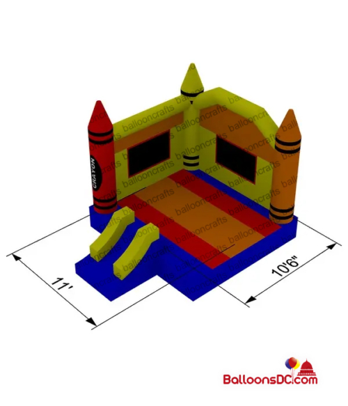 Inflatable Crayon Bounce House - BalloonsDC